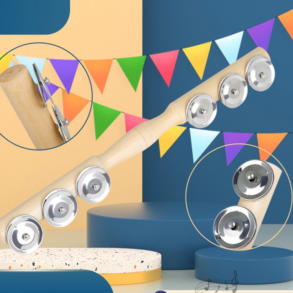 Hand Bell Zes-Bell Educatief Hout Single-Rij Rattl... – Grandado