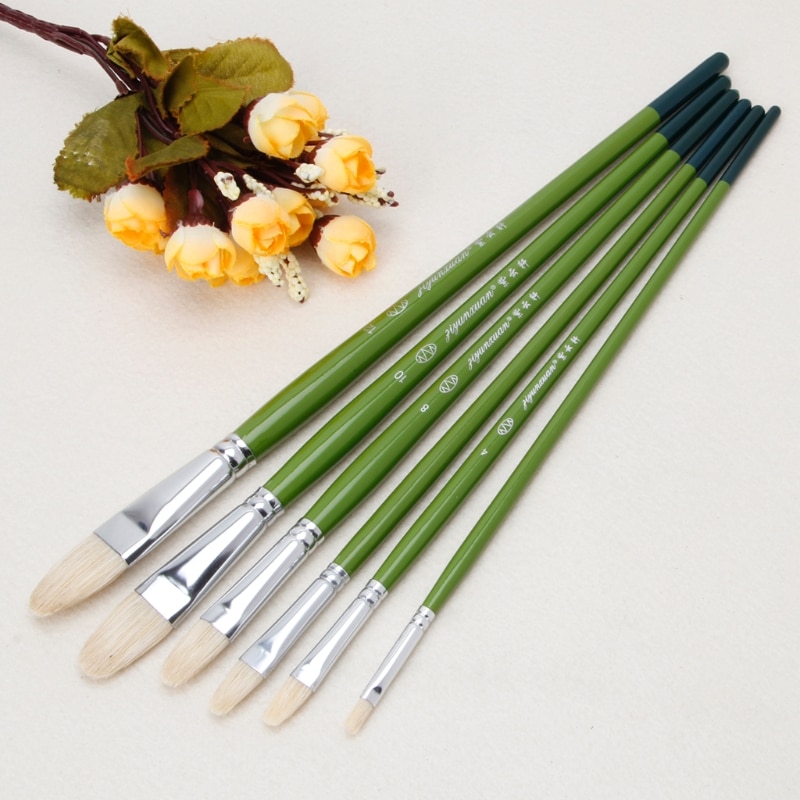 6Pcs Art Painting Brushes Oil Watercolor Drawing C... – Grandado