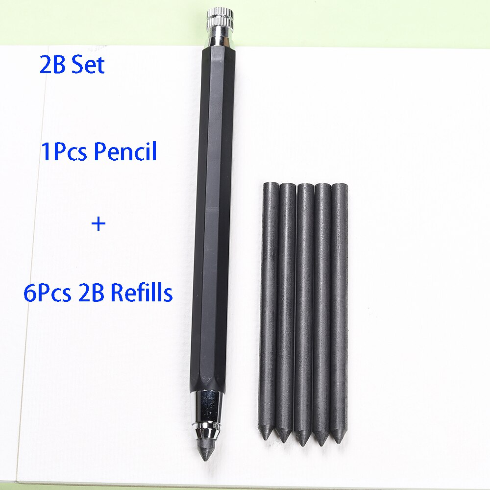 5.6mm Metal Mechanical Pencil Set 2B/8B Graffiti A... – Grandado