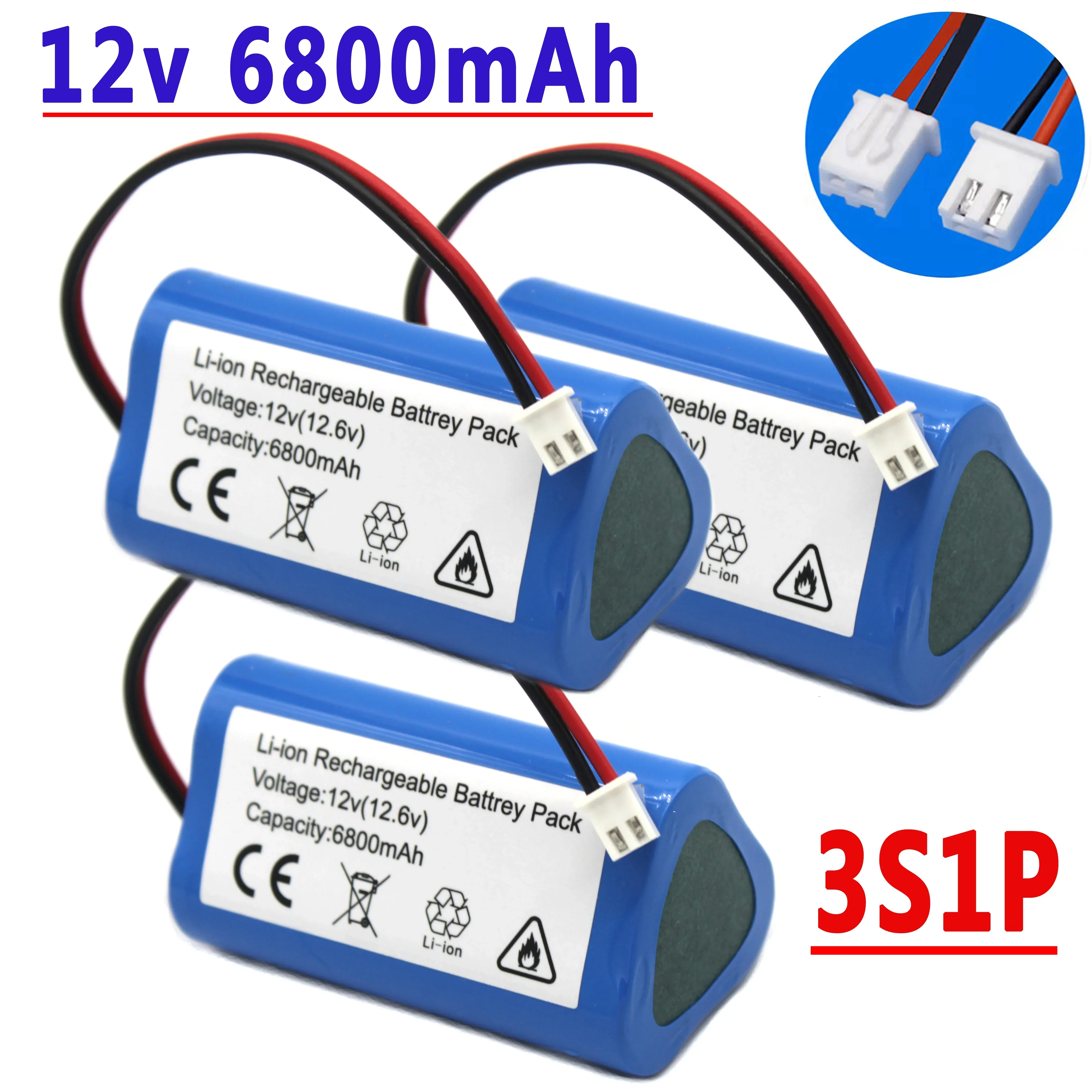 .12V.18650 Paquete de batería de litio de.3S1P.680... – Grandado