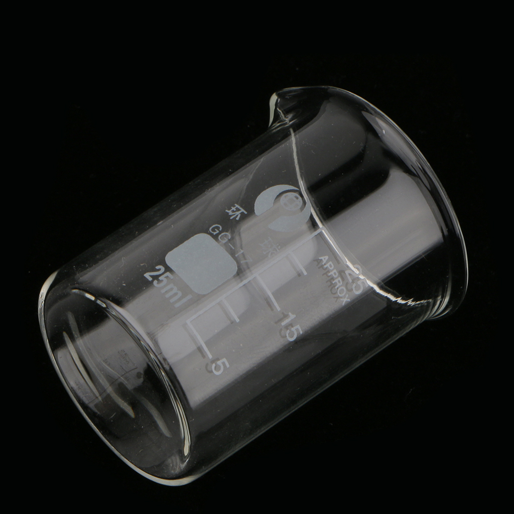25Ml Borosilicaatglas Beker-Afgestudeerd Lage Vorm... – Vicedeal