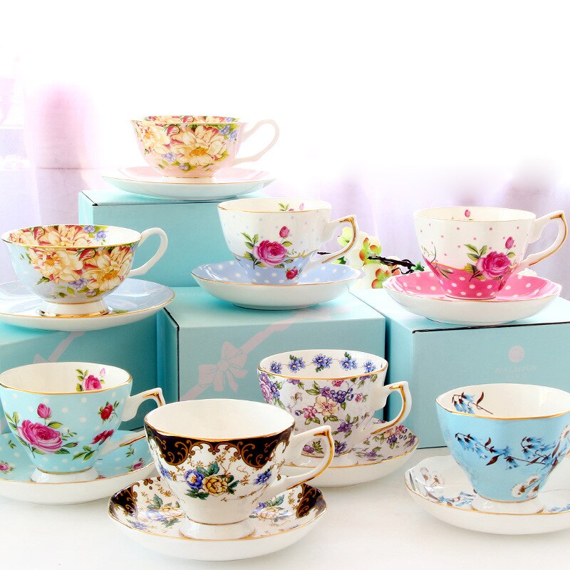 British Flower Pattern Afternoon Tea Cup Set Luxur... – Grandado