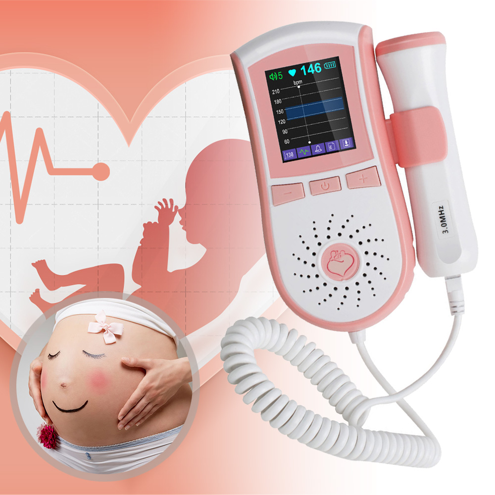 Color LCD Display Pocket Fetal Doppler Prenatal He... – Grandado