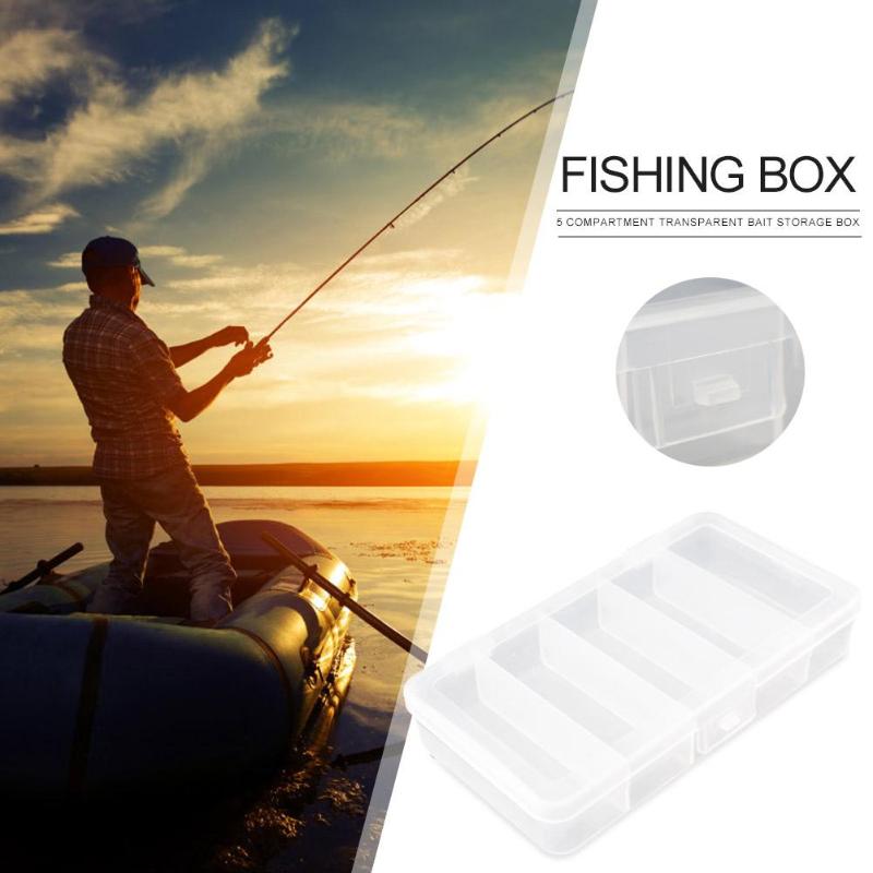 5 Compartments Storage Case Box Fishing Lure Trans... – Grandado