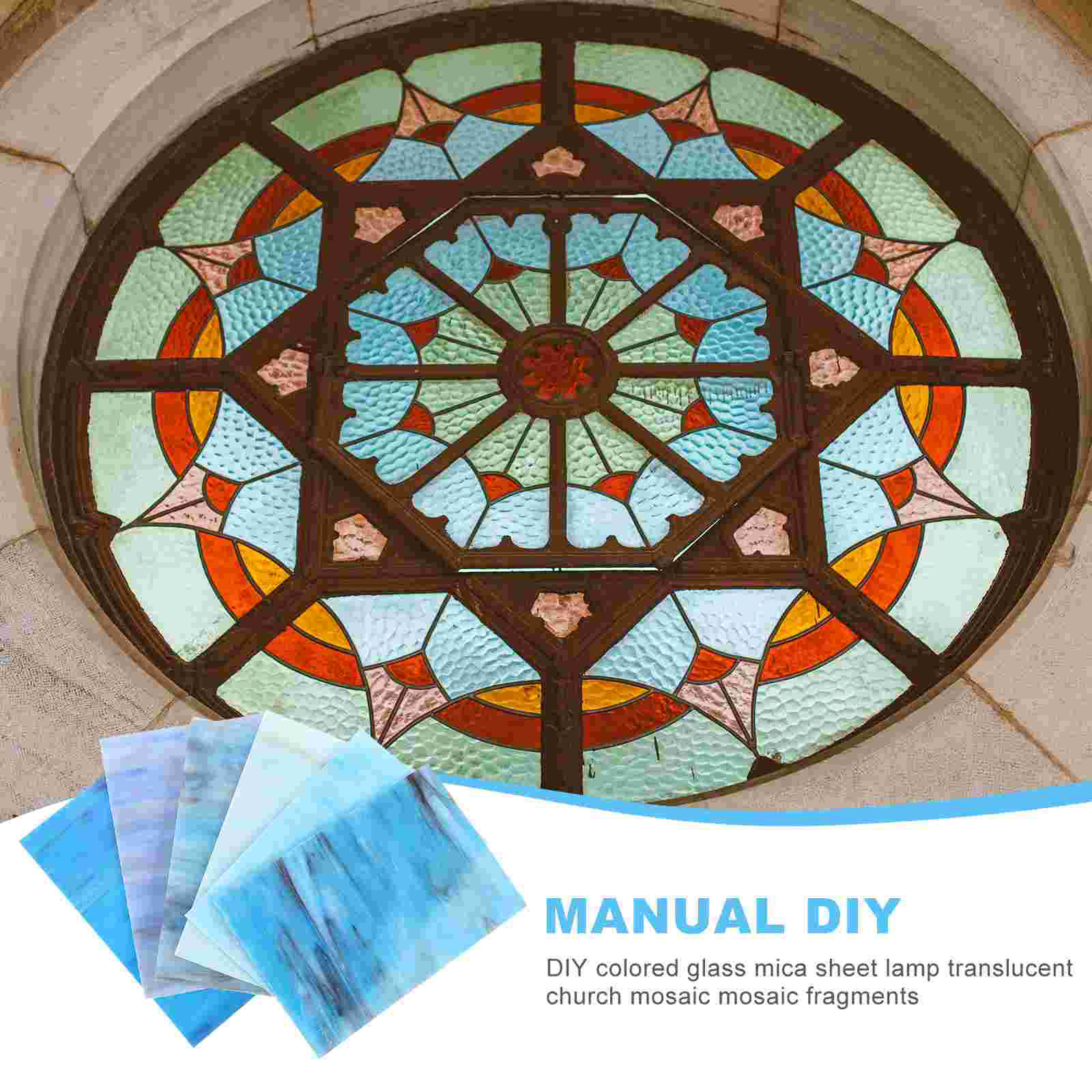 6Pcs Stained Glass Cathedral Assorted Decorative M... – Vicedeal