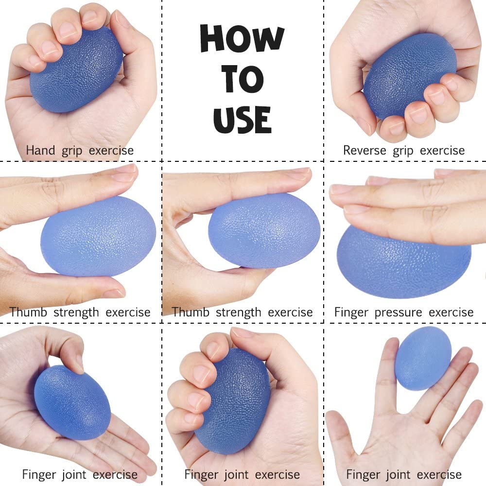 Silicone Hand Grip Ball Egg Gym Fitness Finger Hea... – Grandado