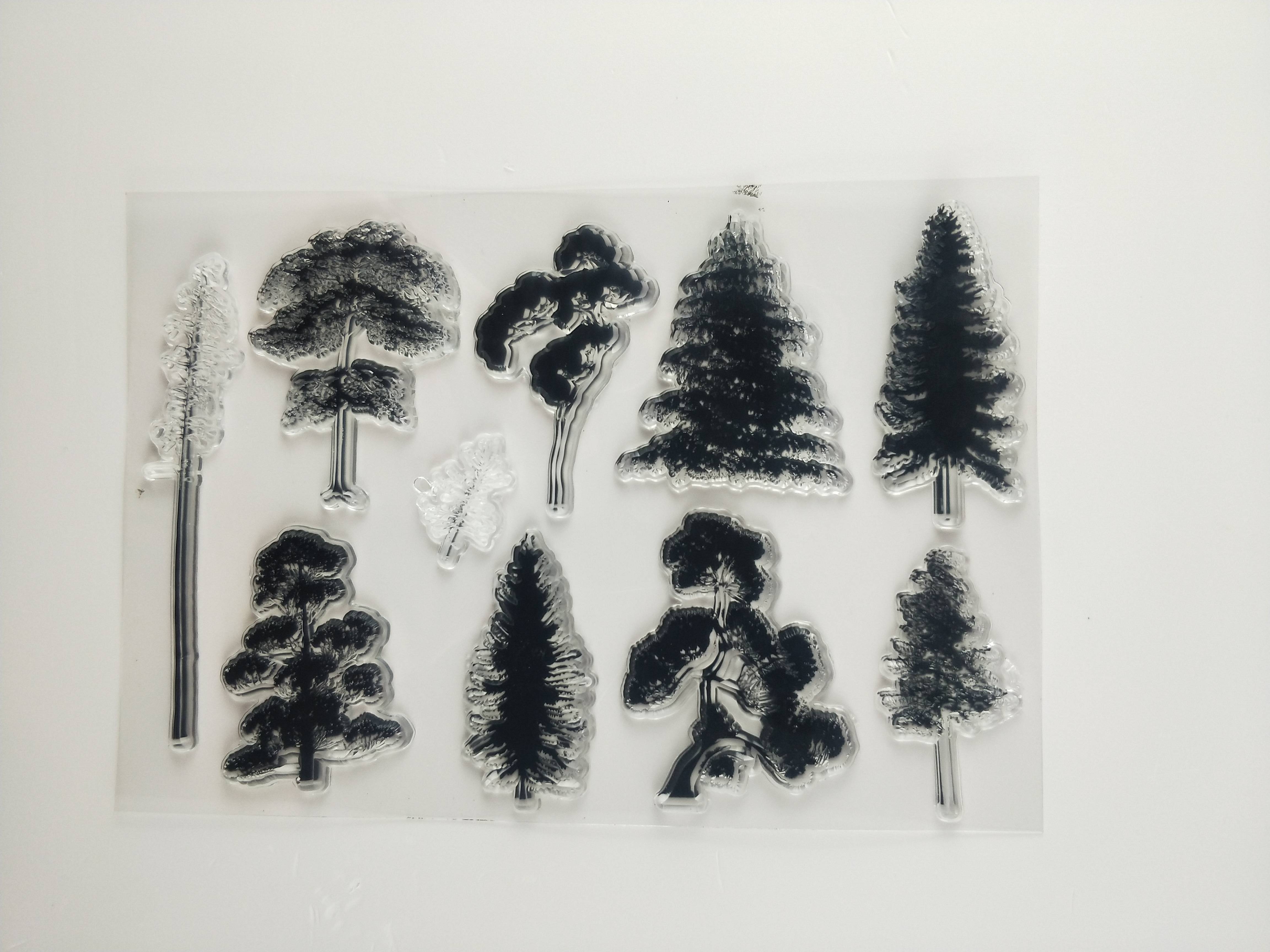 Stamp Jungle Trees Graphic DIY Signet Handmade Tra... – Grandado