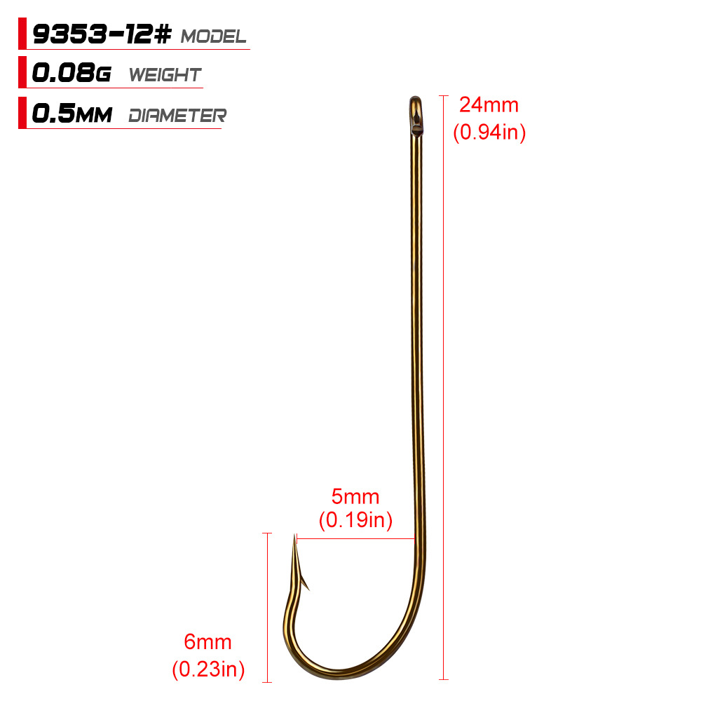 High Carbon Steel Fish hooks Long handle hook pesc... – Vicedeal