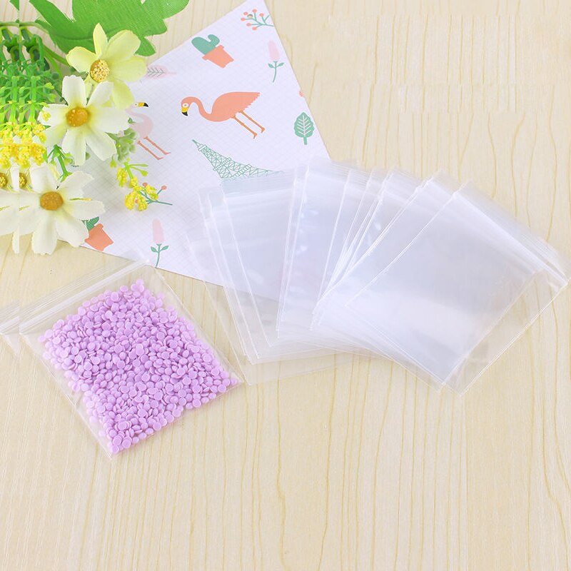 100 Stks/set Plastic Zakken Zelfklevende Tassen 5D... – Vicedeal