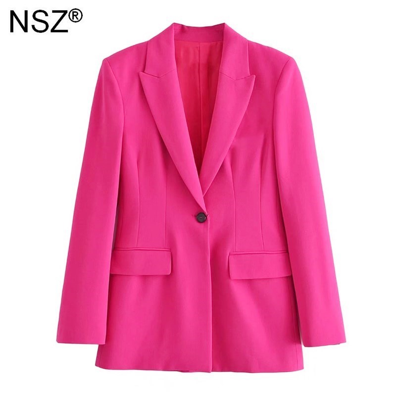 NSZ Women's Rose Blazer Single Button Chic Sui... – Vicedeal