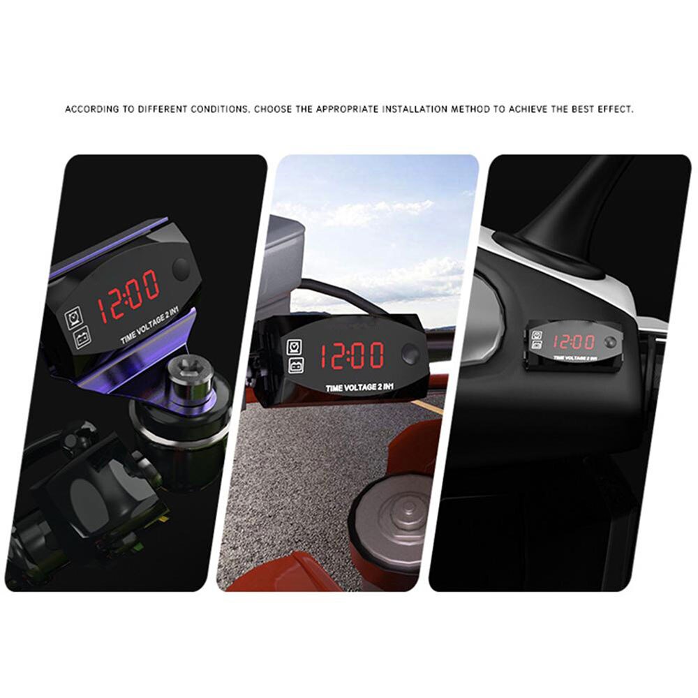 6V-30V 2-in-1 LED Voltmeter For Motorcycle Electri... – Grandado