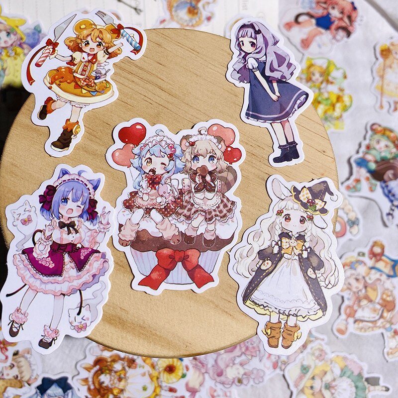 53PCS Cartoon Comic Girl Sticker 02 DIY Scrapbooki... – Grandado