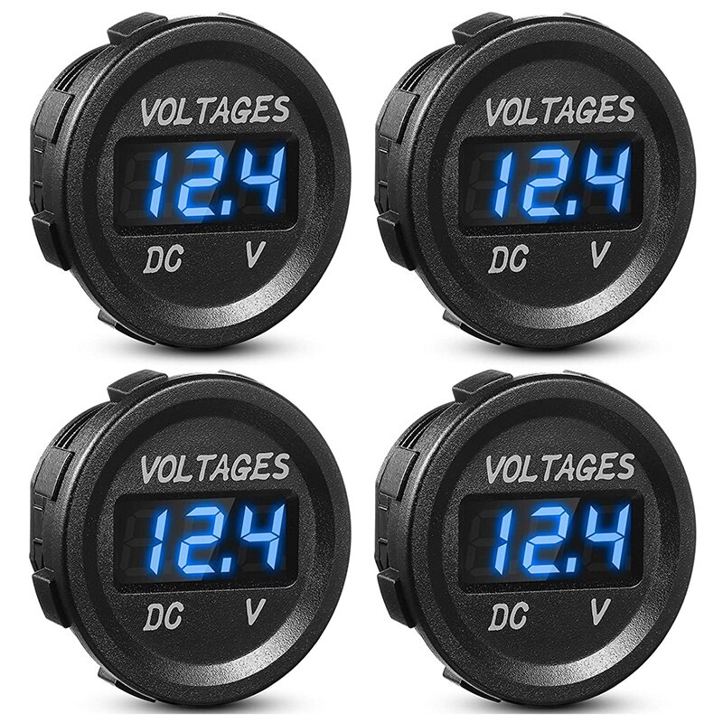 4 Pieces DC 12V Car Voltage Gauge LED Display Wate... – Vicedeal
