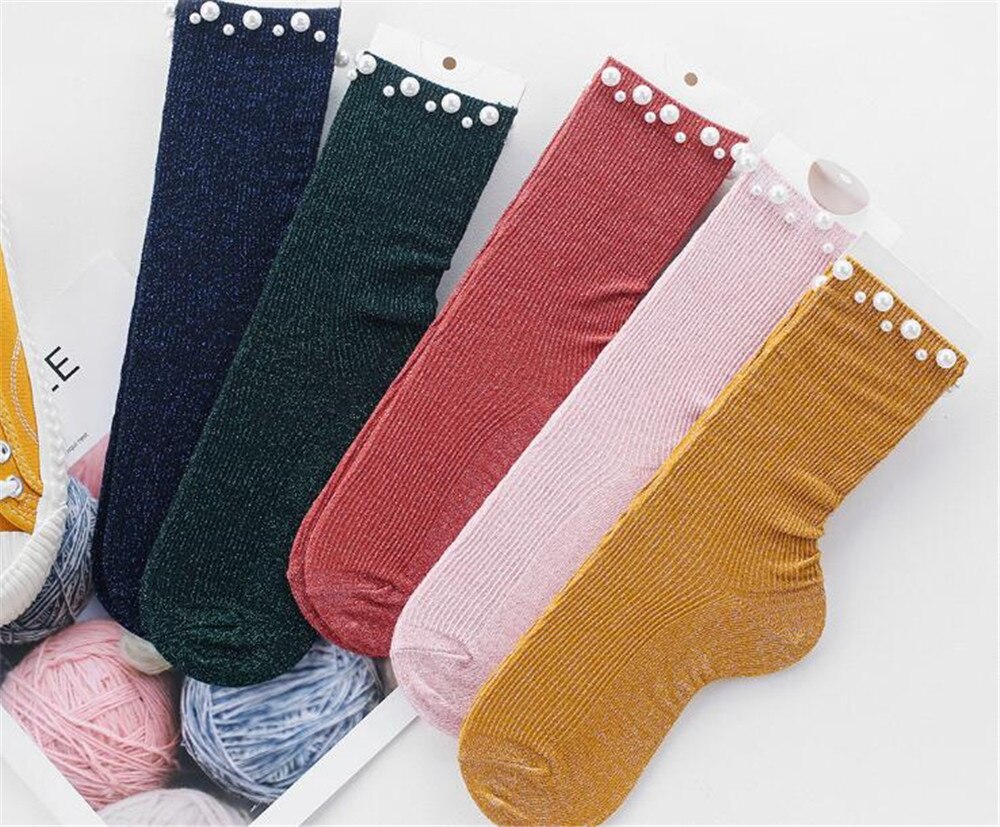 Parel sokken flash kleur dames leuke sokken Koreaa... – Grandado