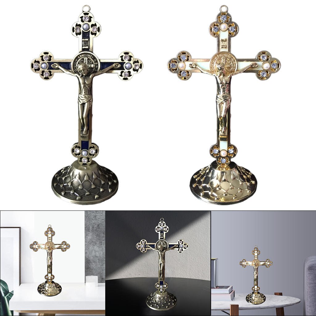 Crucifix Wall Cross (Hanging or Standing), Catholi... – Vicedeal