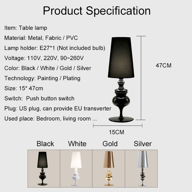 Modern Guard Table Lamps Living Room Bedroom Bedsi... – Vicedeal