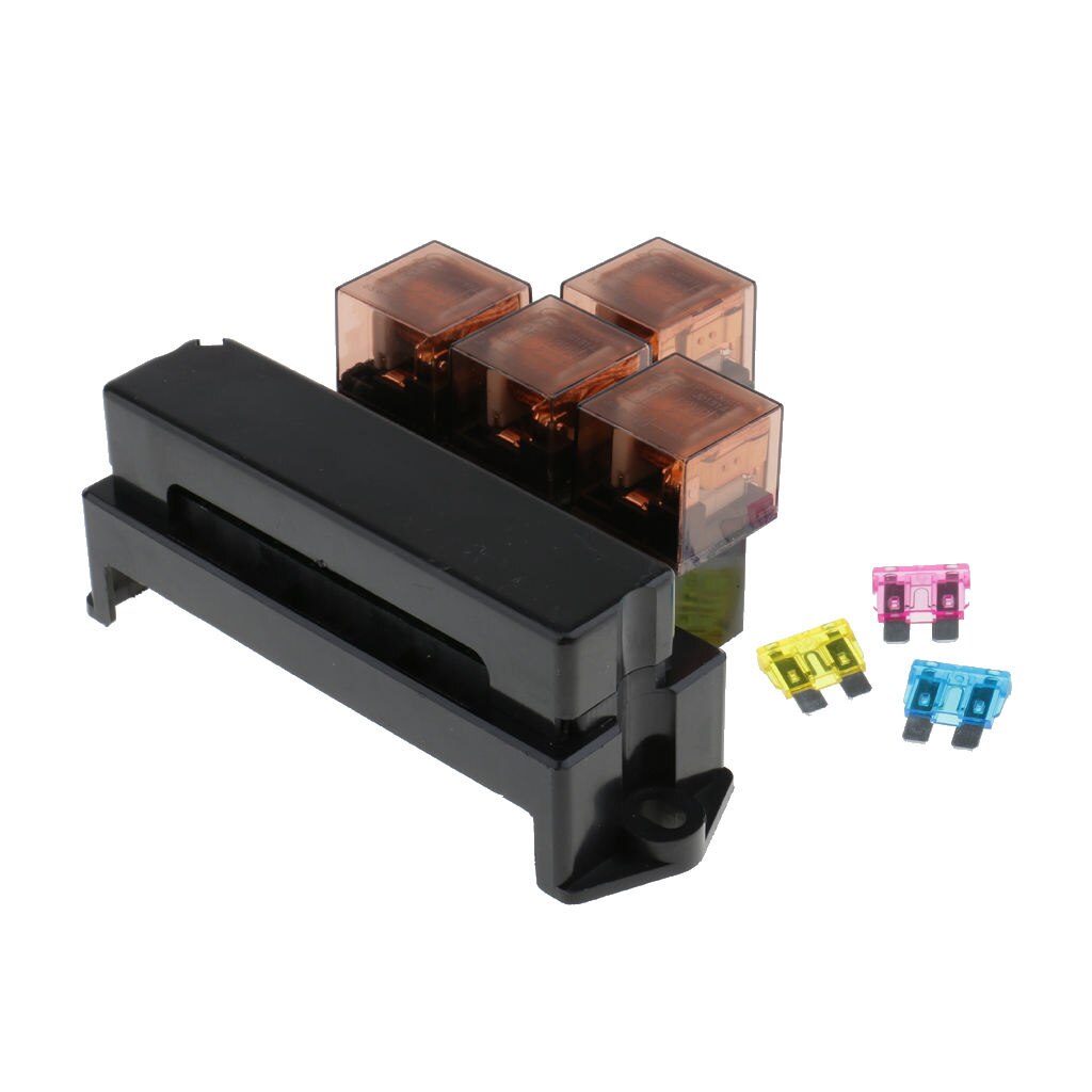 Car Fuse Box 80A 5-Pin Relay Socket Base Holder Au... – Grandado