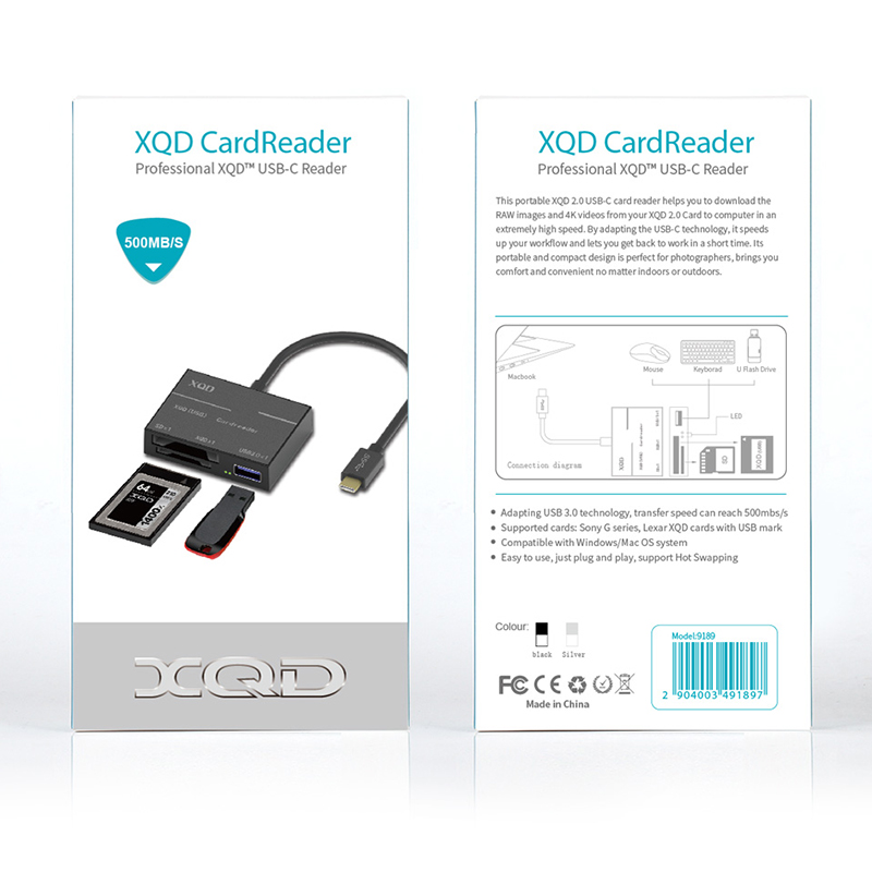 Usb-c xqd sd-kortleser opptil 500mb/ s høyhastighe... – Grandado