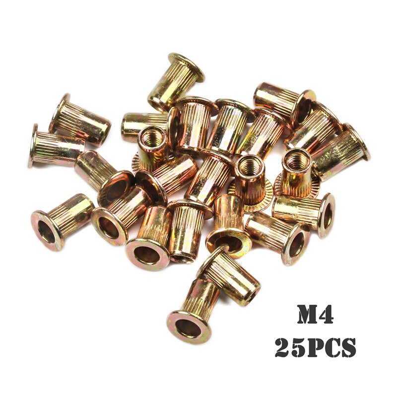 100PCS Carbon steel Rivet Nuts M4 M5 M6 M8 Flat He... – Vicedeal