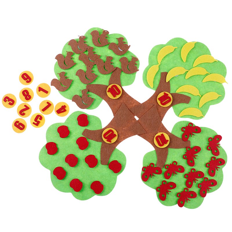 1Pc Felt Cartoon Card Early Teaching Kids by Hands... – Grandado