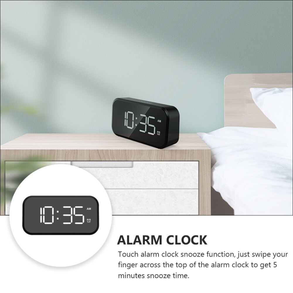 Alarma Digital LED reloj Snooze Dimmer espejo supe... – Grandado