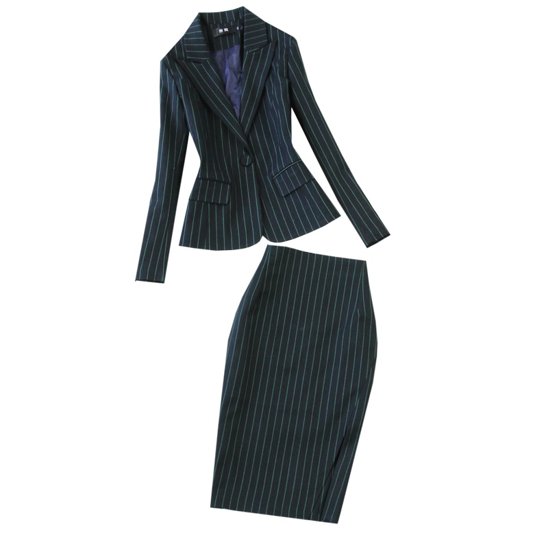 Winter pak set twee stuk Slanke blauw gestreept pa... – Vicedeal