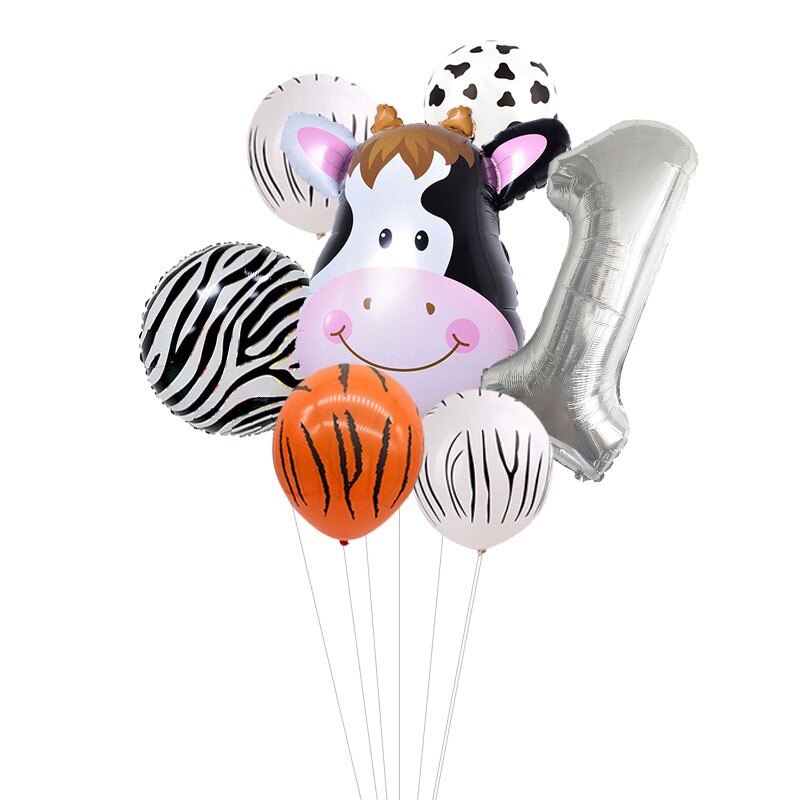 Kids Animal Birthday Party Balloons First Birthday... – Vicedeal