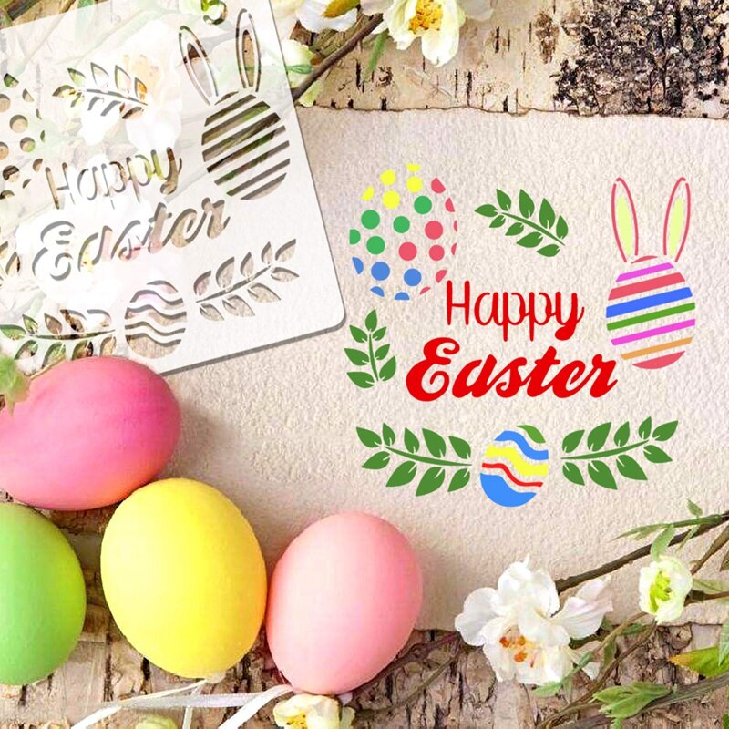 8Pcs Easter Drawing Painting Stencils Template Set... – Vicedeal
