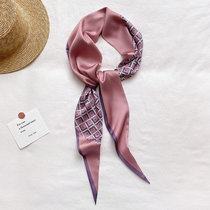 Brand Neck Scarf Women Silk Hair Small Foulard Sha... – Grandado
