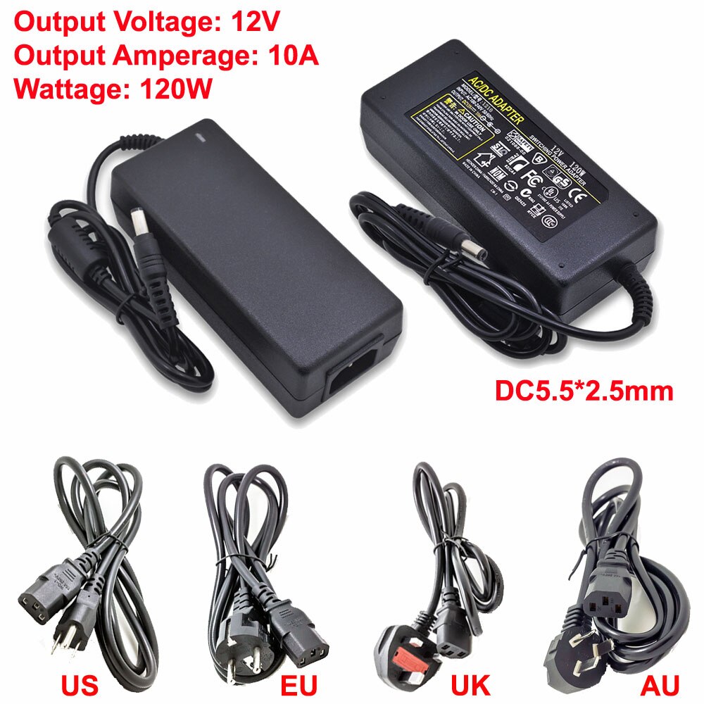 110V ~ 240V Naar Dc 12V 10A 120W Desktop Power Ada... – Vicedeal