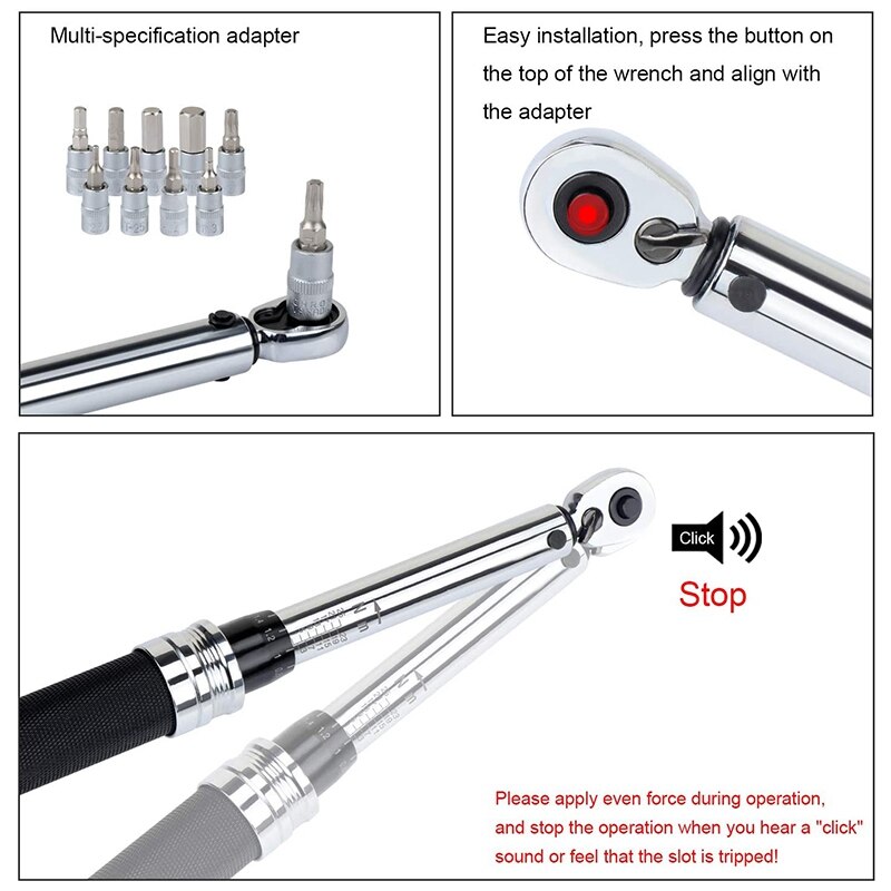 Bicycle Torque Wrench 1/4 Inch Drive Bicycle Torqu... – Grandado