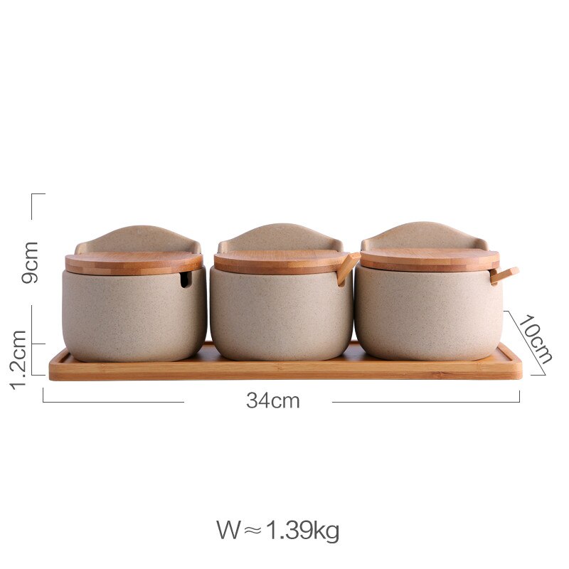 Japanese-style Gray Ceramics Spice Jar Sugar/salt ... – Vicedeal