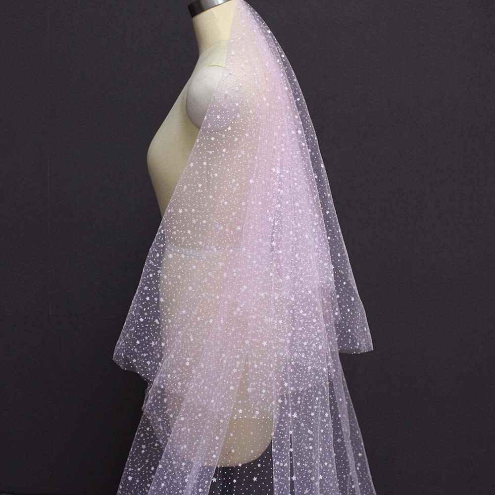 Real Photos Pink Long Wedding Veils with Comb 2 La... – Grandado