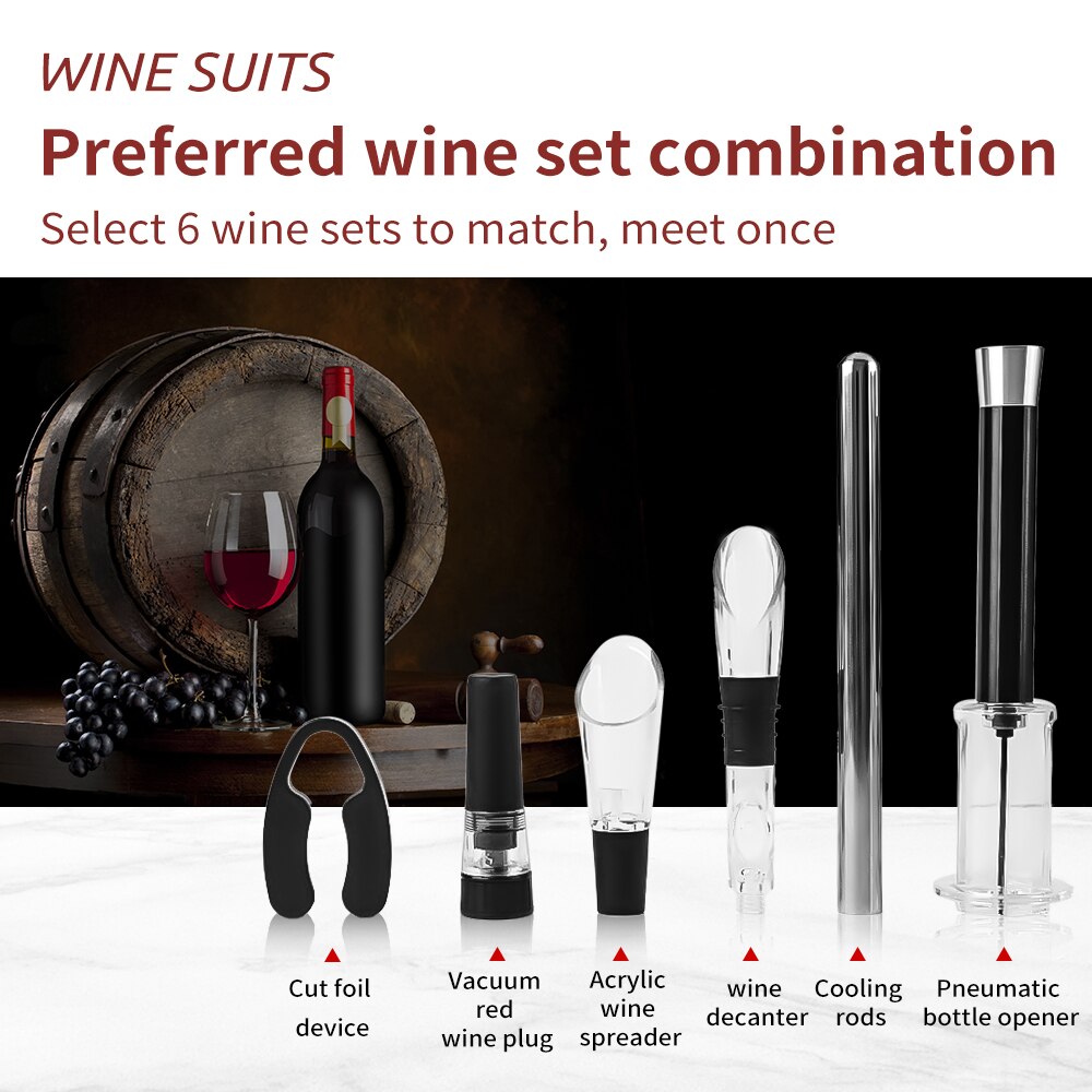 Qing 6 Pcs Wine Tool Set Bar Accessory Corkscrew W... – Grandado