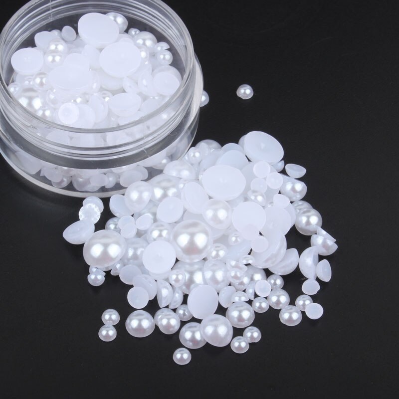 Half Round Flatback Pearls Mix Size ABS Plastic pe... – Grandado