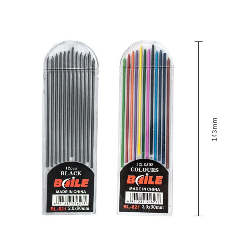 Drawing 12 Colors 2B 2mm Automatic Lead Core Oil C... – Vicedeal