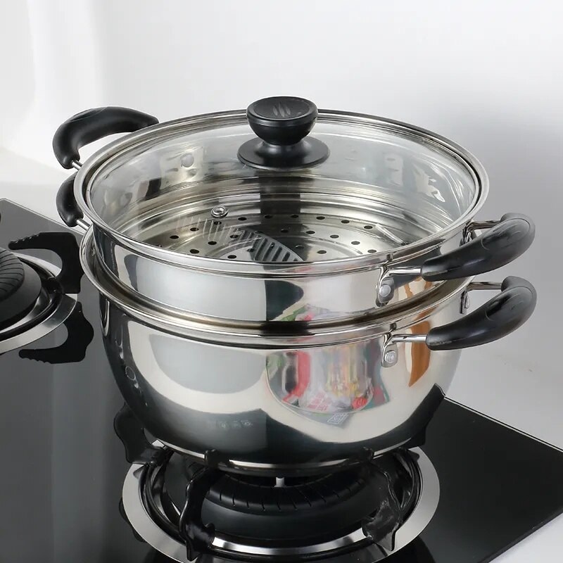 1pcs Double Bottom Pot Soup Pot Multi-purpose Cook... – Grandado