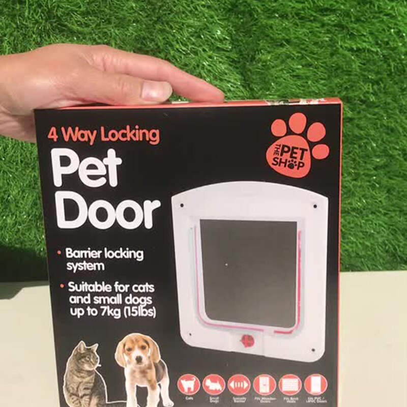 4 Way Locking Pet Transparante Flap Deur Voor Kat ... – Grandado