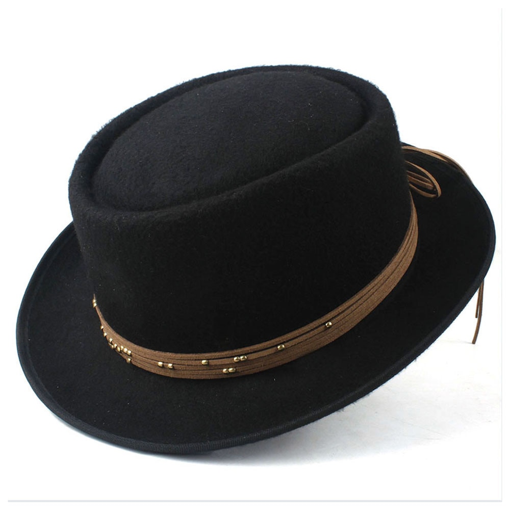 Pork Pie Hat for Men Pop Church Hat for Women Flat... – Grandado