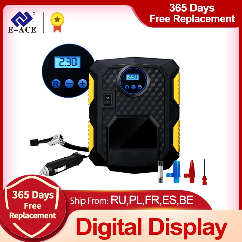 E-ACE Auto Luchtpomp Bandenpomp Led Digitale Displ... – Grandado