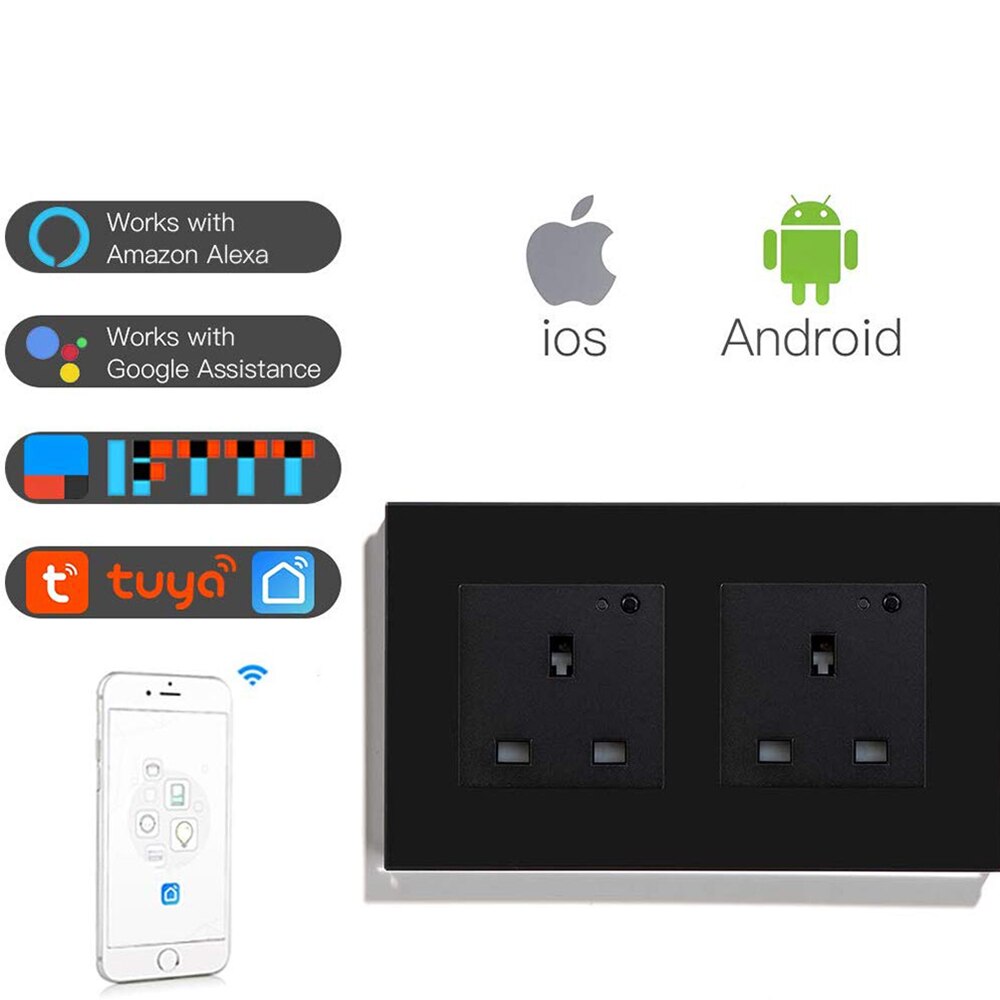 WiFi Smart Stopcontact UK Elektrische Stekker Gemo... – Grandado