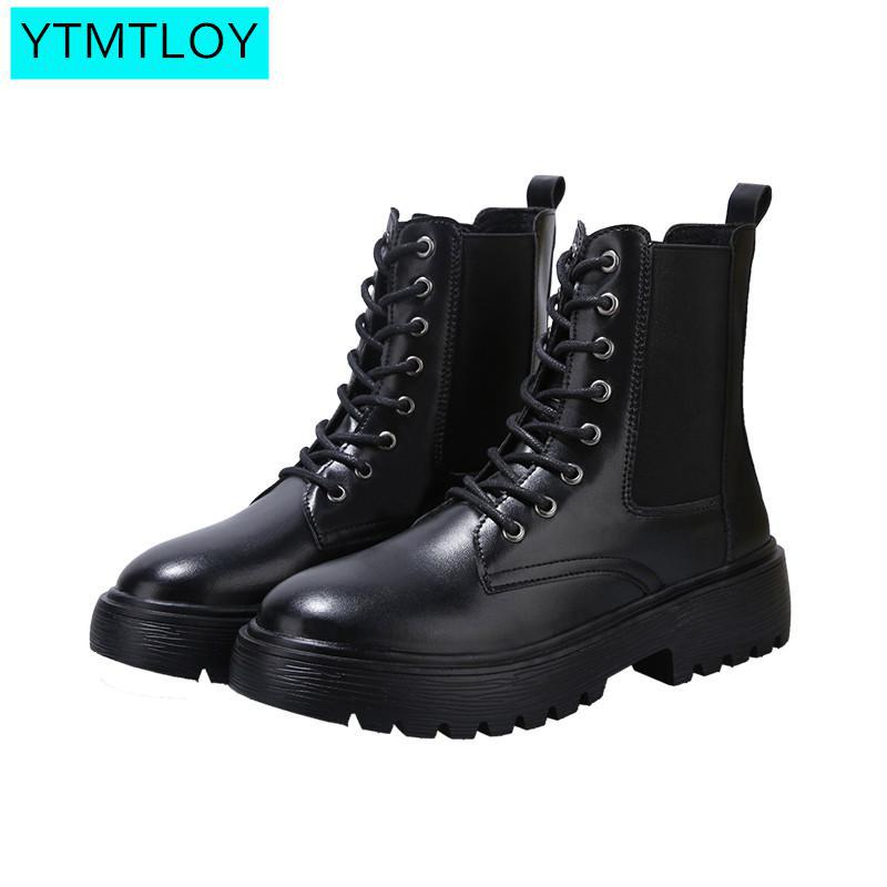 Winter Motorcycle Boots Women British Style Ankle ... – Grandado