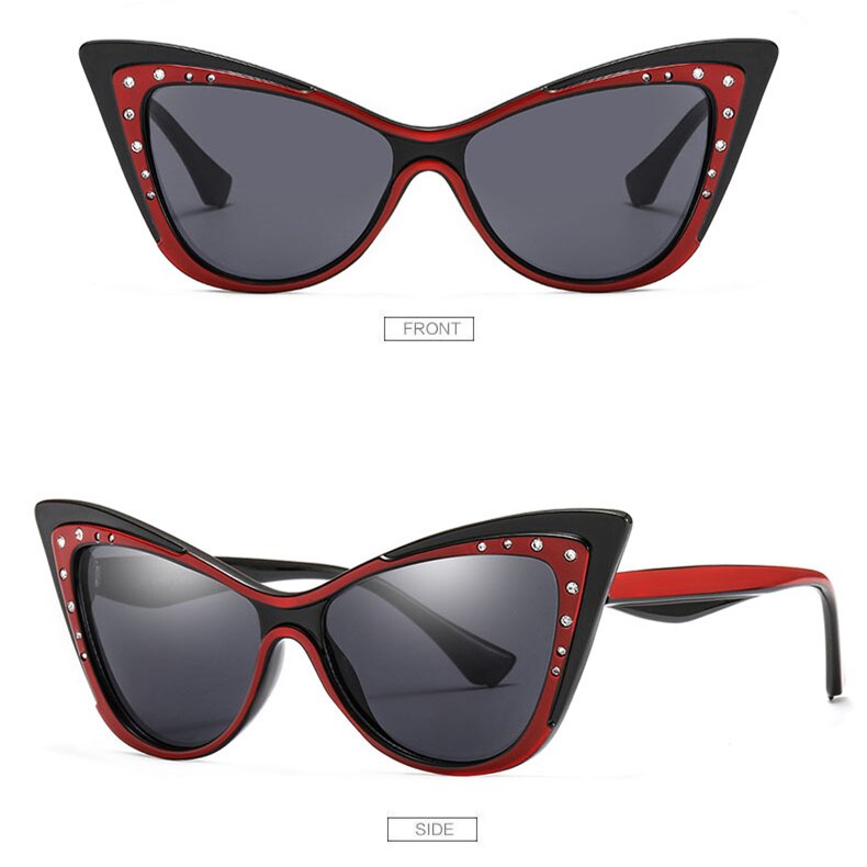 KILIG rhinestone Cat Eye Zonnebril vrouwen Vlinder... – Grandado
