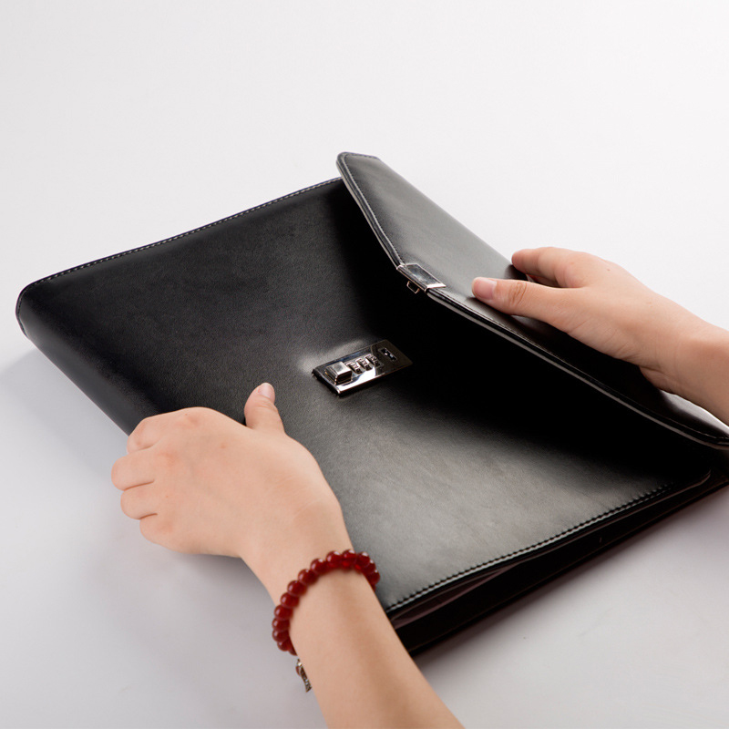 A4 Lederen Map Wachtwoord Documenten multifunction... – Grandado