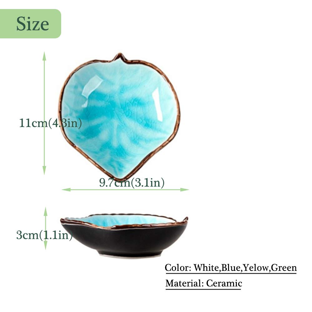 Japanese 4pcs Leaf sauce dish Shape Ceramic Snack ... – Grandado