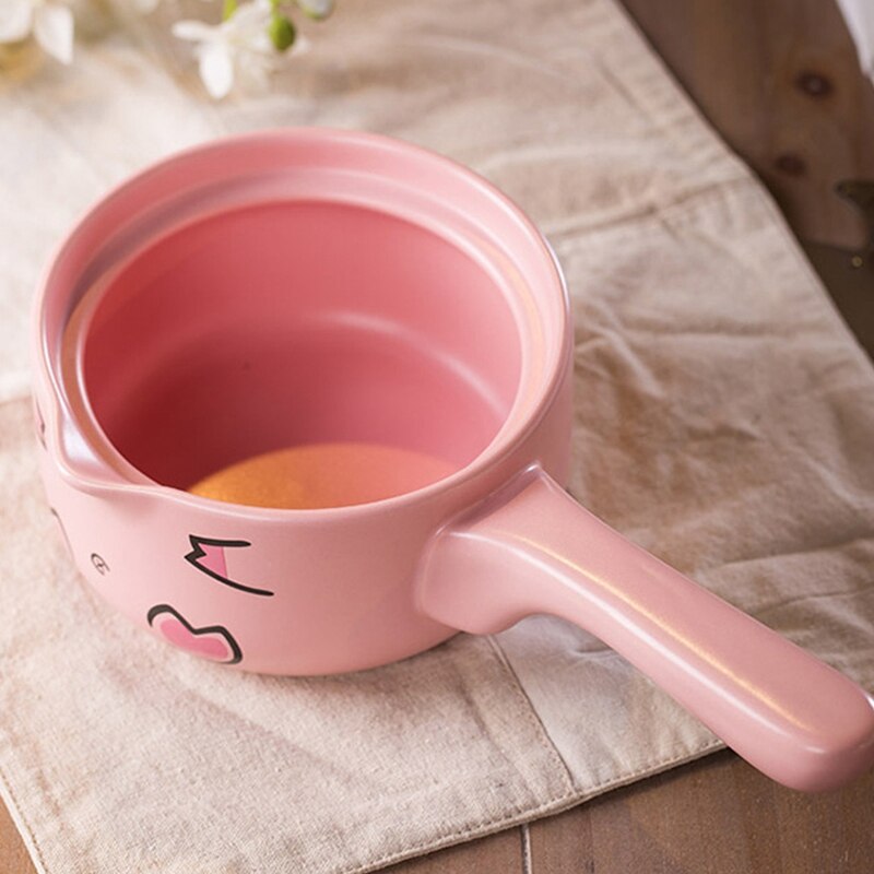 Mini Pink Pig Ceramic Milk /Stock Pots Cookware wi... – Grandado