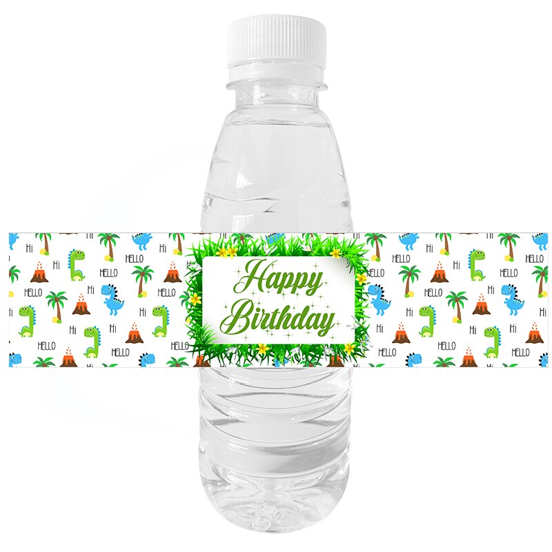10pcs/lot Dinosaur Party Bottle Stickers Water Bot... – Grandado