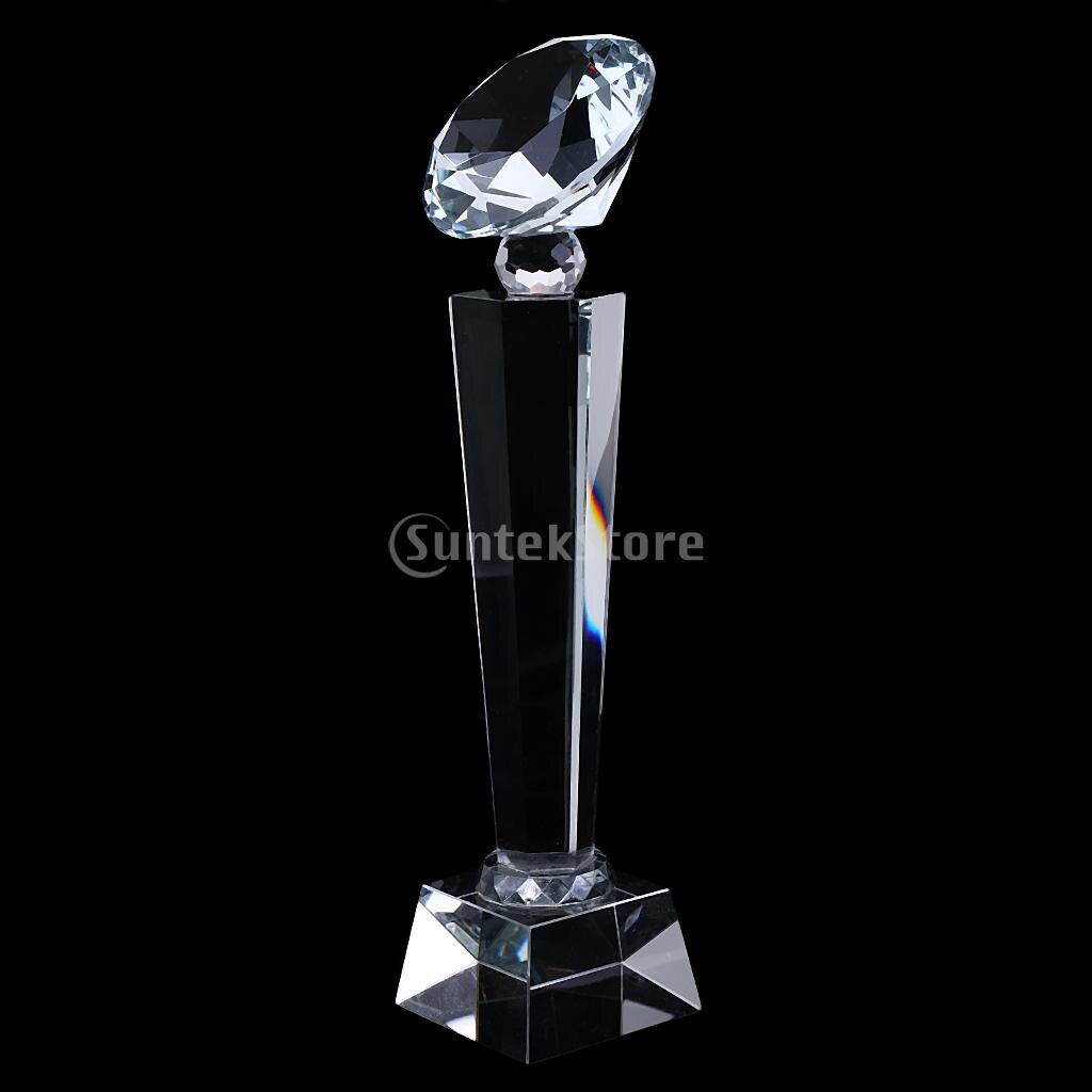 Crystal Quartz 29cm Diamond Tops Trophy Award for ... – Grandado