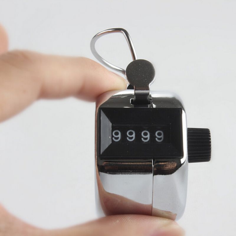 Hand held metal 4 Digits Number Tally Counter Clic... – Vicedeal