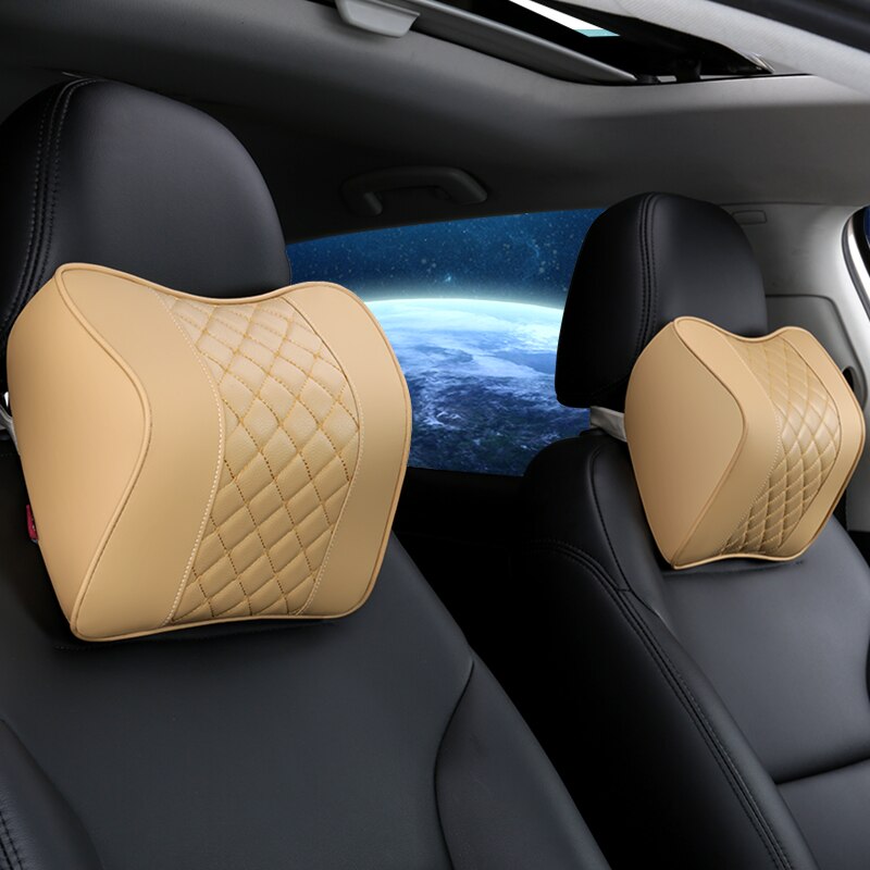 Four seasons leather car memory cotton lumbar car ... – Vicedeal